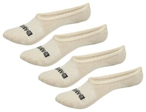 bamboo sports low cut mens no show bamboo rayon socks - breathable, moisture wicking, odor eliminating nude no show socks men size 13-15, 4 pair