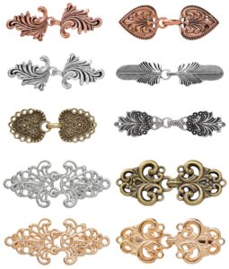 fxiqini 10pcs vintage cardigan sweater clips shawl collar shirts dress brooch clips for women swirl clip cape cloak clips scarf clip