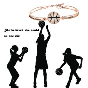 Lywjyb Birdgot Basketball Gift She Believed She Could So She Did Inspirational Gift For Basketball Player (Basketball br RG)