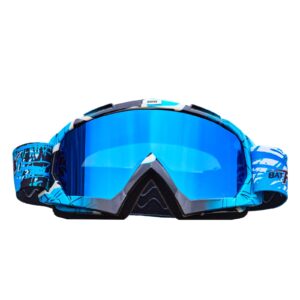 batfox ski goggles for men women snowboard goggles snow goggles for men snowboarding youth uv400 otg dust-proof anti-slip strap (revo tint)