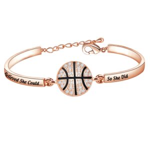 lywjyb birdgot basketball gift she believed she could so she did inspirational gift for basketball player (basketball br rg)