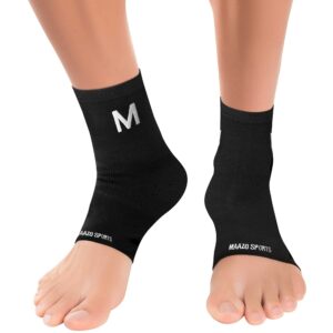 maazo ankle brace for plantar fasciitis relief, adjustable compression ankle wrap & ankle brace for women & men ankle support strap for achilles,tendon,sprain,injury recovery (m,pair)