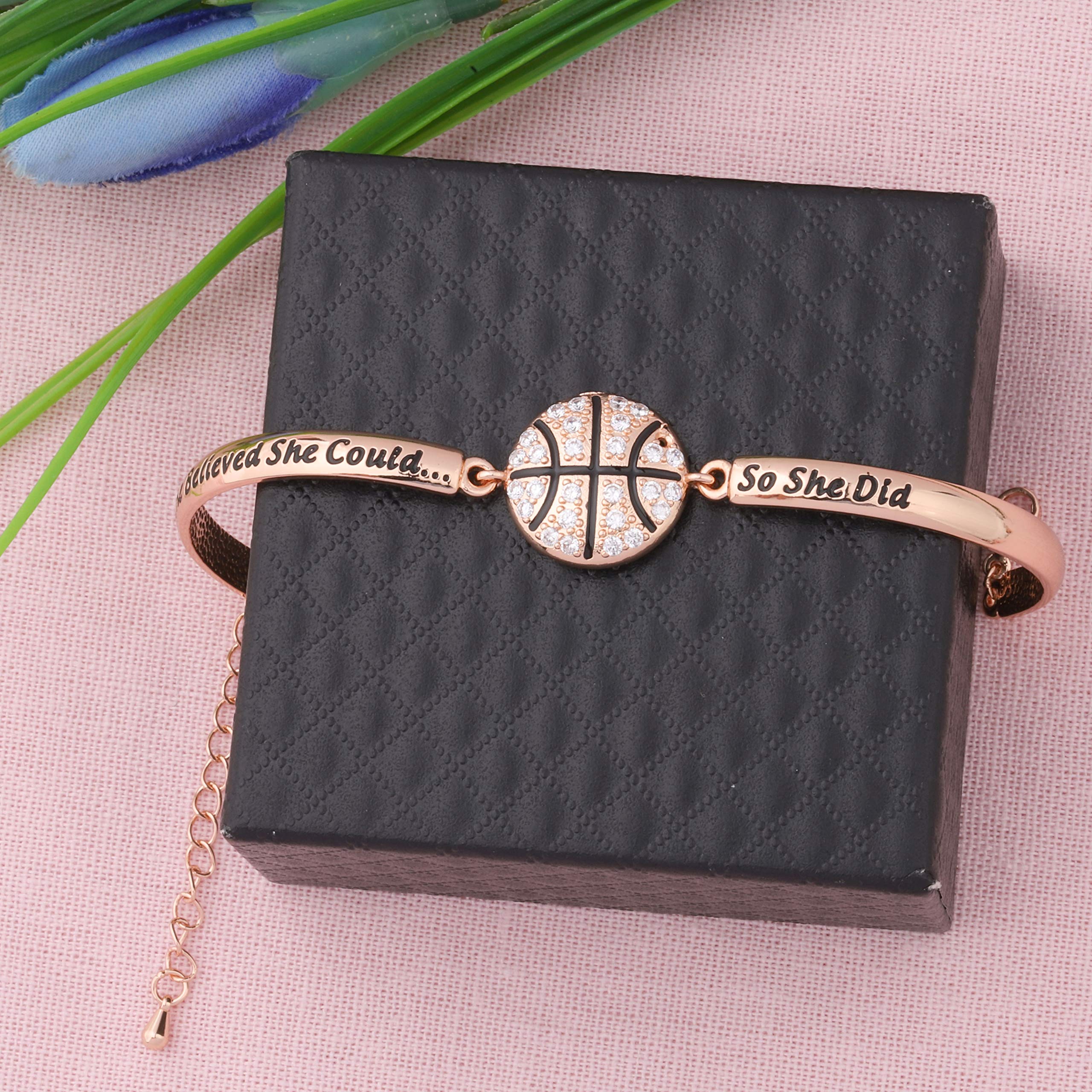 Lywjyb Birdgot Basketball Gift She Believed She Could So She Did Inspirational Gift For Basketball Player (Basketball br RG)