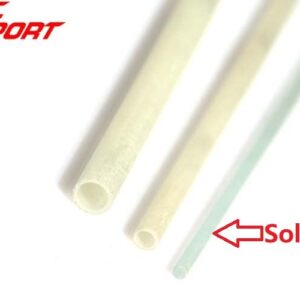 LureSport Transparent Hollow GlassFiber 1.4m 4sections UL Blank Rod Building Components Repair DIY Accessory (Red)