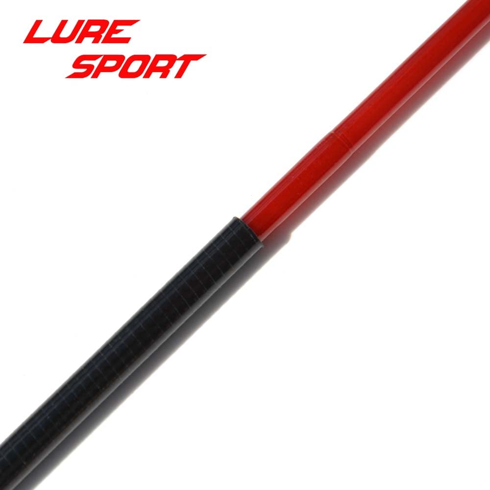 LureSport Transparent Hollow GlassFiber 1.4m 4sections UL Blank Rod Building Components Repair DIY Accessory (Red)