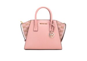 michael kors avril small top zip satchel shoulder crossbody bag mk pink rose mk