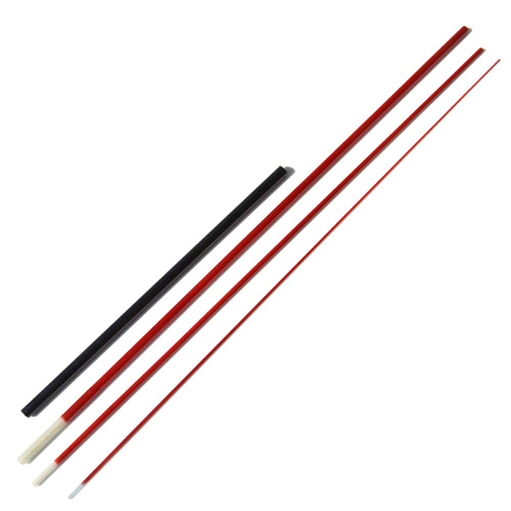 LureSport Transparent Hollow GlassFiber 1.4m 4sections UL Blank Rod Building Components Repair DIY Accessory (Red)