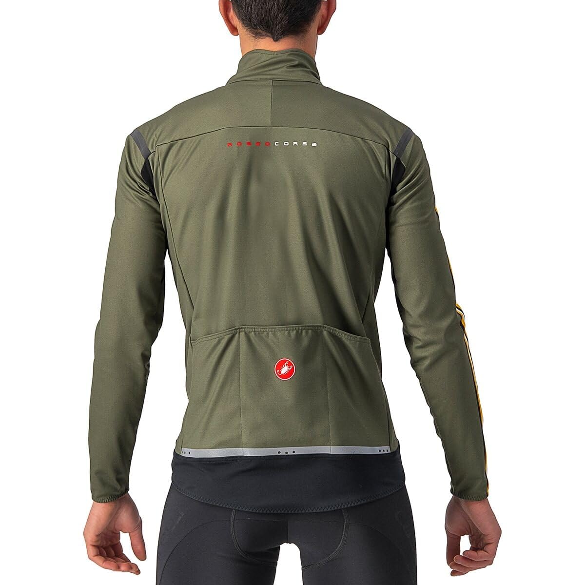 Castelli Unlimited Perfetto Ros 2 Jacket - Men's Military Green/Goldenrod, S