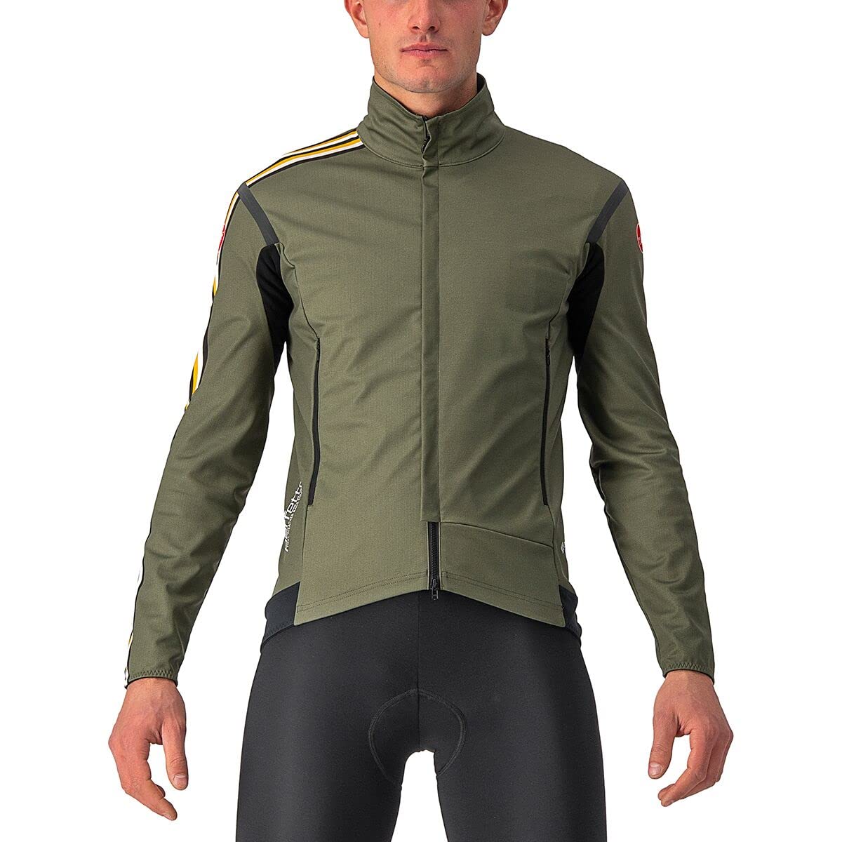 Castelli Unlimited Perfetto Ros 2 Jacket - Men's Military Green/Goldenrod, S