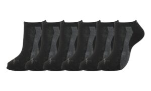 puma men's 6-pack low cut socks, charcoal/black, 10-13 us