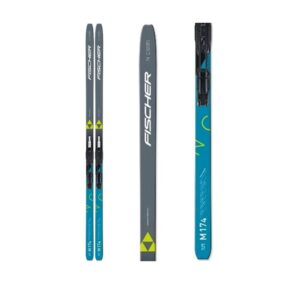 Fischer Adult Voyager Efficient Forward (EF) Fitness Cross-Country Mounted Lightweight Nordic Skis with Tour Step-in IFP XC-Bindings, X-Large