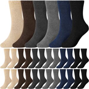 kenning pairs men heavy thick wool socks soft warm winter socks heavy boot thermal socks for men cozy winter crew socks for cold weather hiking one size