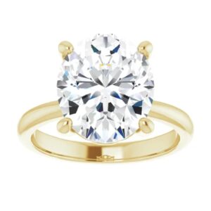 10k solid yellow gold handmade engagement rings, 4 ct oval cut moissanite diamond solitaire wedding/bridal rings for women/her, minimalist anniversary ring gifts (6)