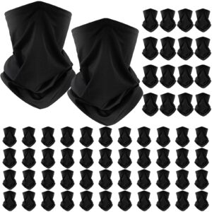 60 pcs neck gaiters for men women uv sun protection headwear bandana multi use face scarf reusable black scarf mask for sports hiking cycling