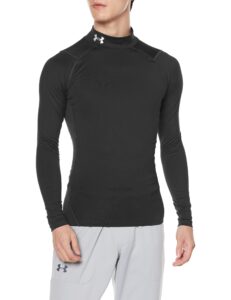 under armour men's coldgear armour compression mock - 1366072-001 - black/white - 4xl