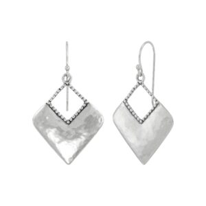 silpada 'kite' sterling silver drop hoop earrings