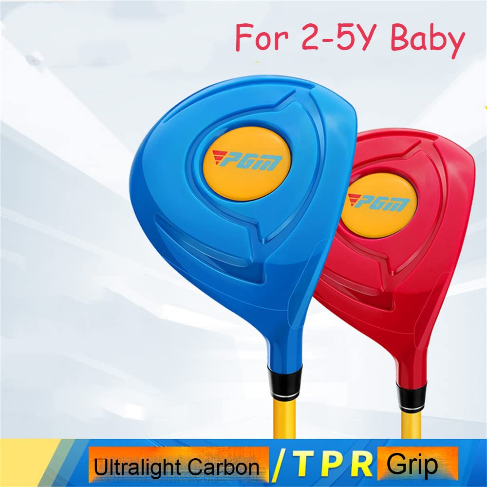 Kids Golf Clubs 1# Wood Baby Golf Driver Beginners Golf Putter Practice Golf Blade Putters for 2-5 Junior (Yellow,4-5Y)