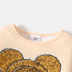 L.O.L. Surprise! Little Big Girls Longsleeve T-Shirt Crewneck Pullover Sweatshirt Apricot 9-10 Years