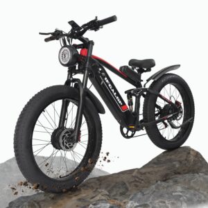 electric bike for adults - 2000w ebike with 37mph 50miles range, 26'' x 4.0'' off-road fat tires bicycle,52v 22ah removable battery electric