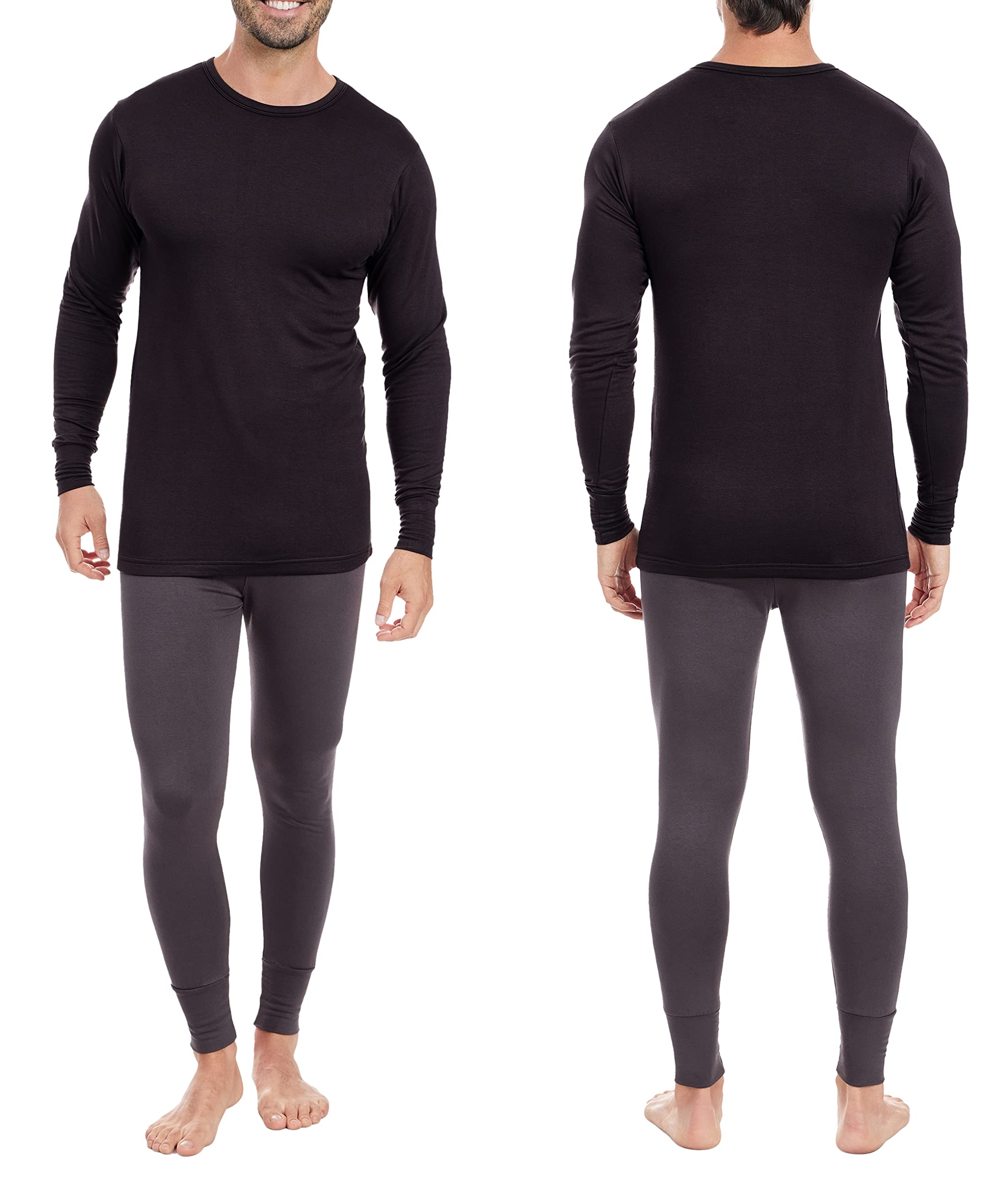 PROJECT BETTER PLACE Mens Long Sleeve Thermal Shirts | Base Layer Shirts Cold Weather -Multi Pack