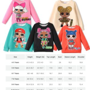 L.O.L. Surprise! Little Big Girls Longsleeve T-Shirt Crewneck Pullover Sweatshirt Apricot 9-10 Years