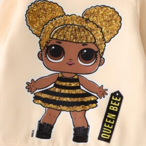 L.O.L. Surprise! Little Big Girls Longsleeve T-Shirt Crewneck Pullover Sweatshirt Apricot 9-10 Years