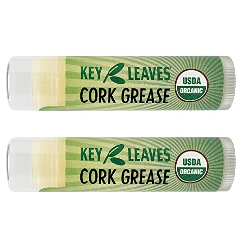 Set of 2 Key Leaves Organic Cork Grease for clarinet, saxophone, bass clarinet, flute, oboe, bassoon