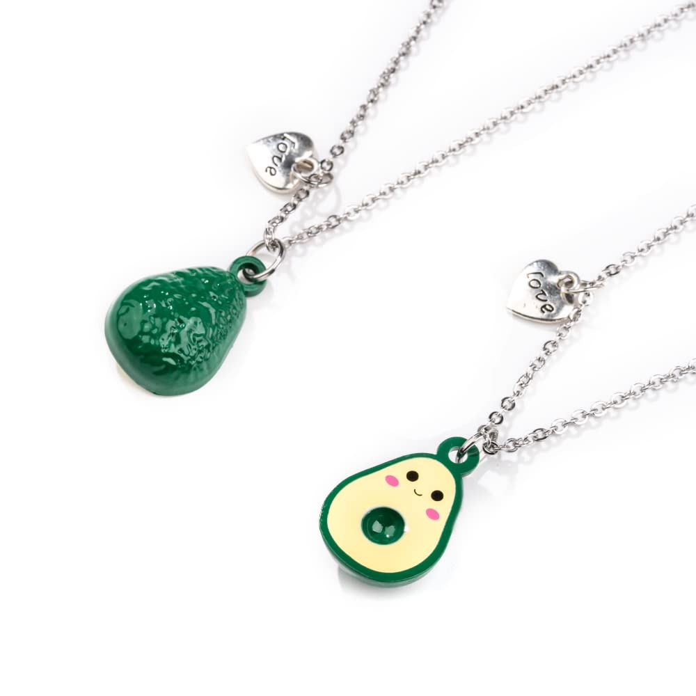 Avocado Matching Necklaces, Best Friend Necklace for 2, Friendship Necklace for Couples Lover Friends Cute Fruit BFF Necklace Jewelry