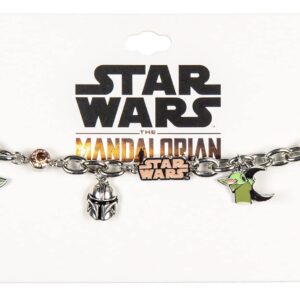 Bioworld Star War The Mandalorian Grogu Baby Yoda Chain Link Charm Bracelet