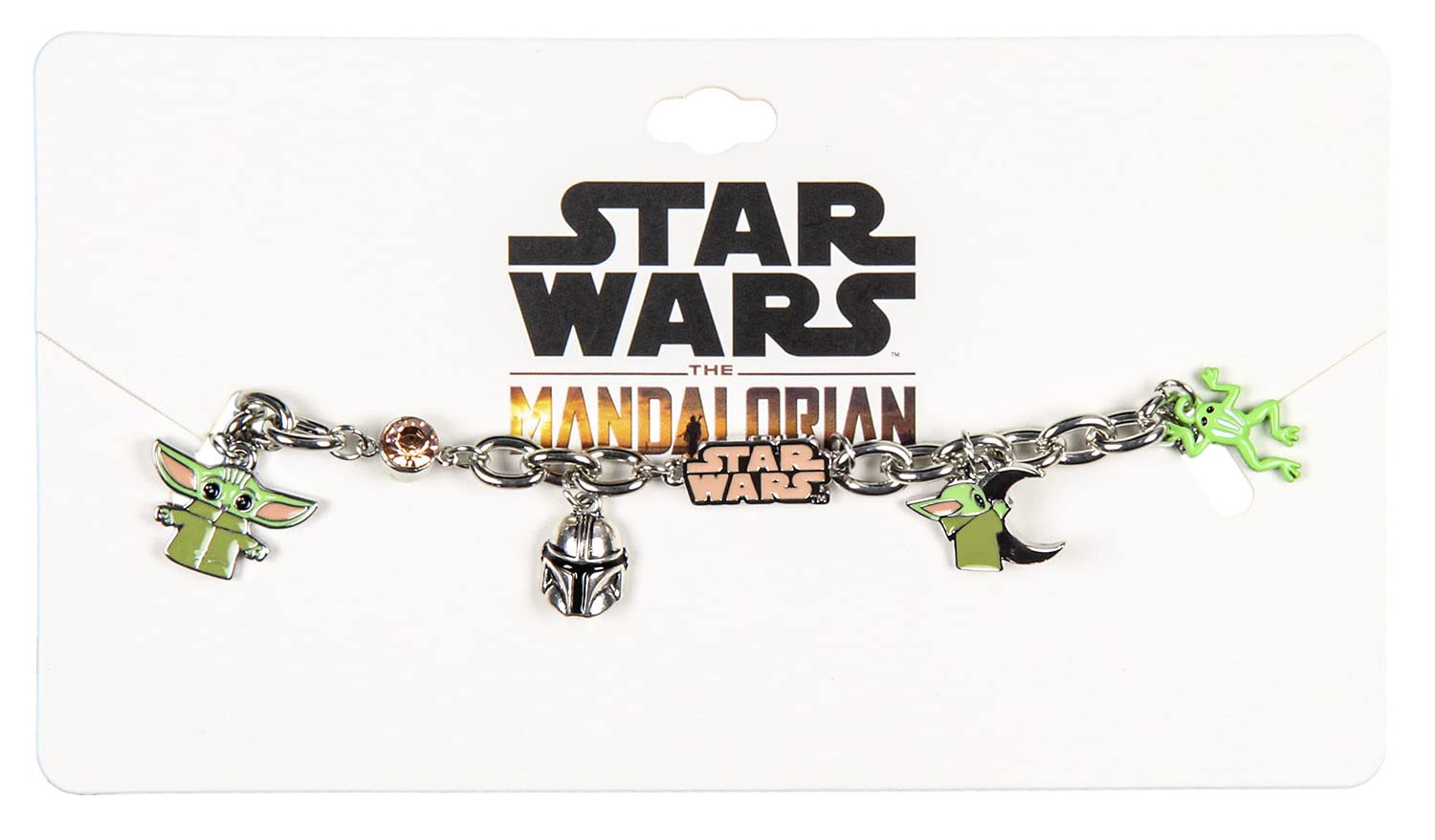 Bioworld Star War The Mandalorian Grogu Baby Yoda Chain Link Charm Bracelet