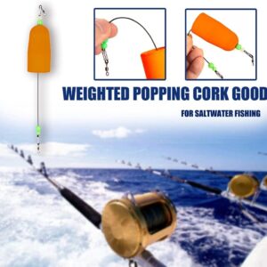 unband 1pcs Fishing Float Weighted Popping Cork Good for Saltwater Fishing Sea Fishing Fishing Tackle Accessories Fishing Float