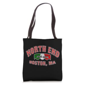 north end little italy boston ma italian flag tote bag