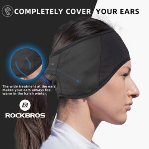 ROCKBROS Fleece Ear Warmers Earmuffs Headband Men Women for Running Skiing Cycling Warm Ear Cover for Winter Cold Weather