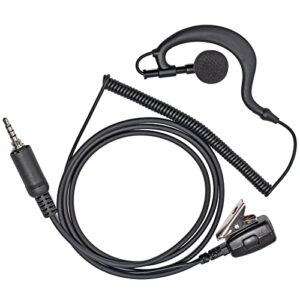 twayrdio walkie talkie earpiece with mic for yaesu vx6r vx7r standard horizon hx890 hx210 hx370s hx380 hx40 hx400 hx870 handheld radios, two way radio headset with ptt microphone and g shape ear hook