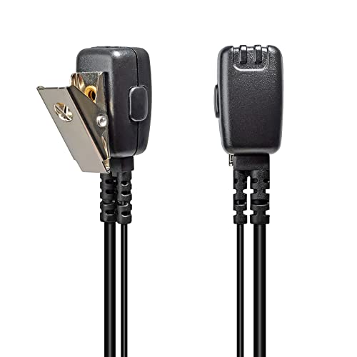 TWAYRDIO Walkie Talkie Earpiece with Mic for Yaesu VX6R VX7R Standard Horizon HX890 HX210 HX370S HX380 HX40 HX400 HX870 Handheld Radios, Two Way Radio Headset with PTT Microphone and G Shape Ear Hook