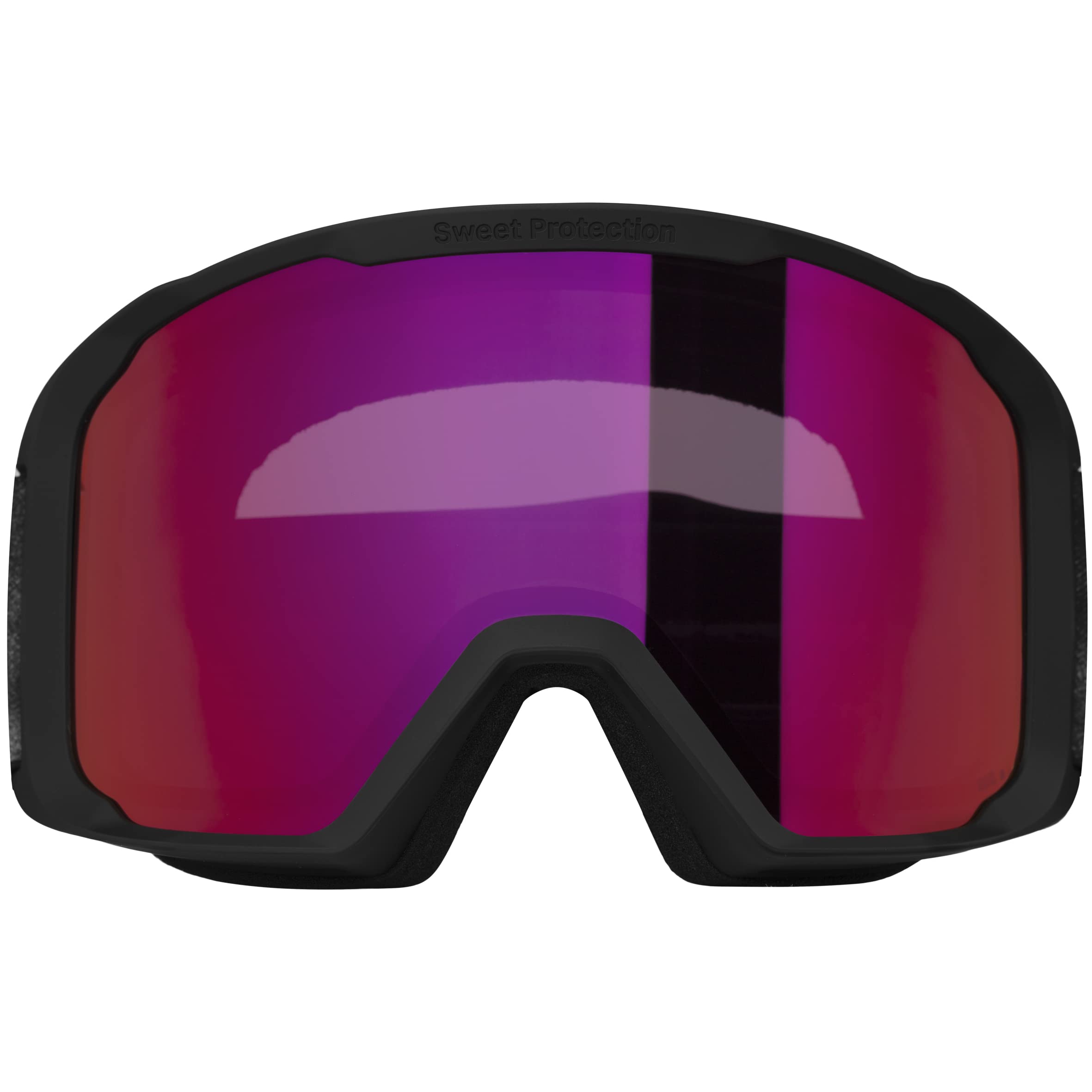 Sweet Protection Durden RIG Reflect Ski Goggles - Snowboarding UV Protective, Anti-Fog Lens, Minimum Frame Goggles, RIG Bixbite/Matte Black/Black Water