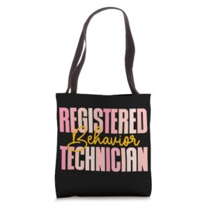 registered behavior technician rbt behavioral aba therapist tote bag