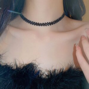 jumwrit rhinestone choker necklace black square rhinestone necklace fashion prom party sparkle rhinestone row chain necklace for women girls