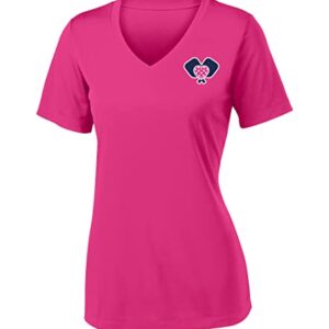 Dinkers & Bangers - Pink United - Women's Pickleball Performance T-Shirt - 2 Sided - Berry - L