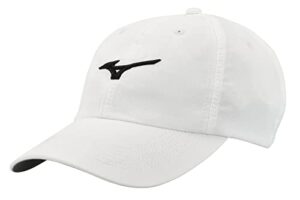 mizuno womens tour adjustable baseball-caps, white-black