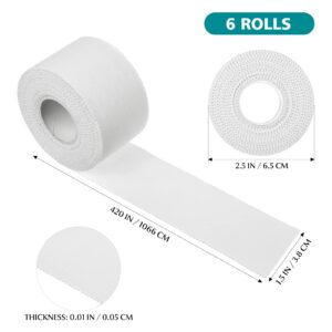 FOMIYES 6 Rolls Tape Athletic Tape pre wrap Gymnastics Tape Trans Tape Wrap Athletic Tape for Ankle Fabric Tape Athletic Tapes Wraps Joint Tape Knee Tape Hockey Cotton Seam