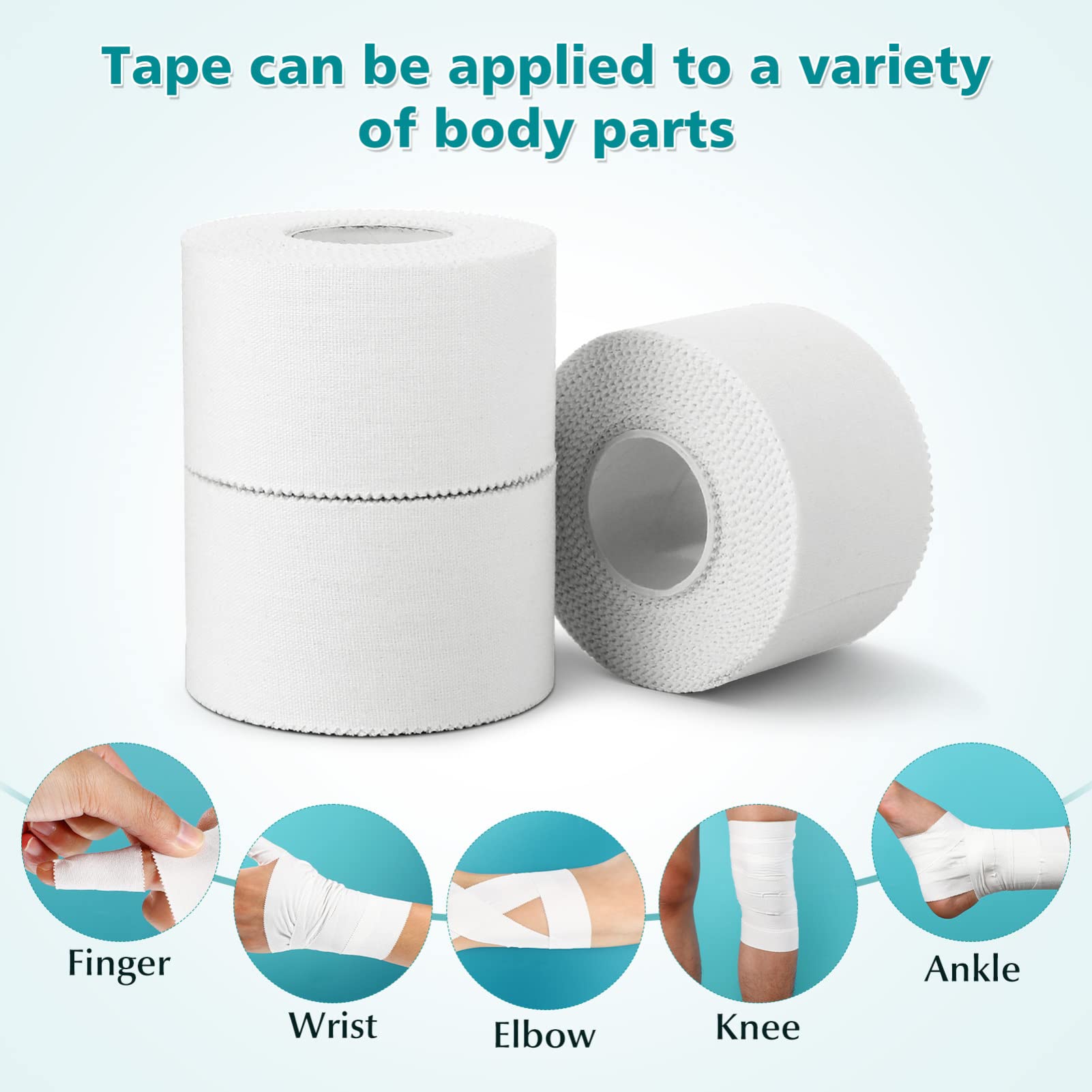 FOMIYES 6 Rolls Tape Athletic Tape pre wrap Gymnastics Tape Trans Tape Wrap Athletic Tape for Ankle Fabric Tape Athletic Tapes Wraps Joint Tape Knee Tape Hockey Cotton Seam