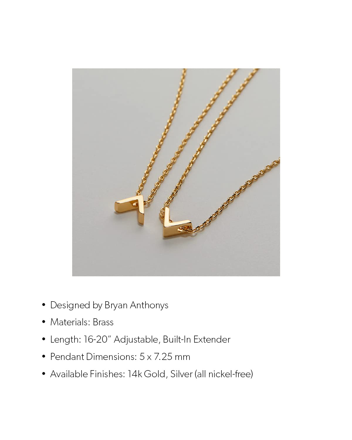 Bryan Anthonys Highs and Lows Necklace Set, 14K Gold Necklace for Women, Pendant, 2 Piece Set, Adjustable Length