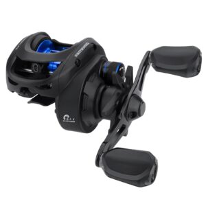 kastking centron lite baitcasting fishing reel, 7.1:1 gear ratio, left handed reel, black