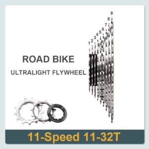 Rwlre Bicycle Freewheel,CNC Road Bike 12/11s Ultralight Freewheel 11-28/32/34/36t Bicycle Cassette Flywheel 12 Speed (Color : Silver 12S 11-34T)