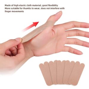 Thumb Protecting Tape Thumb Straps, 10 PCS Self Adhesive Thumb Cover Stickers, Stretchy Athletic Tape, Elastic Thumb Pain Relieving Patch for Sport Housework, Joint Support Arthritis Sprains Strains