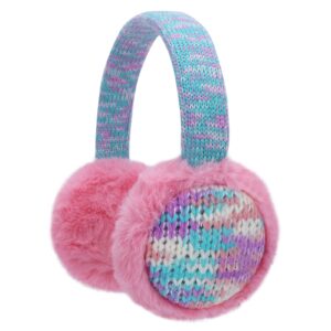 baoplaykids kids knit earmuffs winter outdoor ear warmers soft plush ear muffs for boys girls 4-16 years