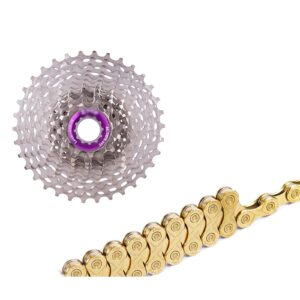 rwlre bicycle freewheel,road bike 11 speed cassette 11-28t gravel bicycle 11-36t 11 speed 34t ultralight k7 11s 32t cnc freewheel (color : 11s-34t gold l)