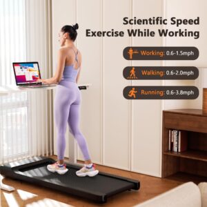 Walking Pad, Walking Treadmill in LED Display, Under Desk Treadmill for Home/Office with Remote Control, Portable Treadmill 2 in 1 for Walking and Jogging