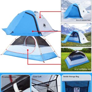 4 Season Backpacking Tent & 6x7FT Tent Footprint for Backpacker Outdoor Hiking Survival